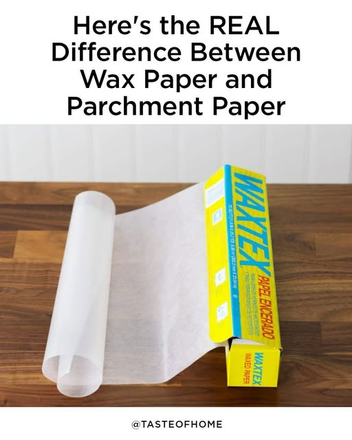What's the difference between parchment paper and wax paper. Aren't ...