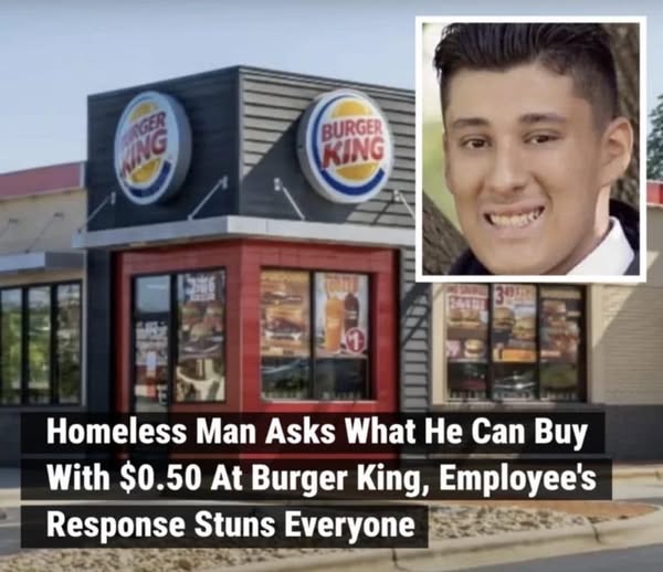 Teen Burger King Worker Helping Homeless Man Goes Viral - Weveryday Stories