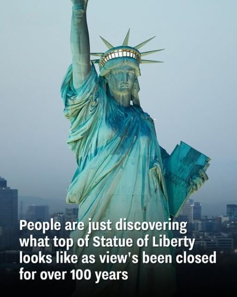 People are just discovering what top of Statue of Liberty looks like as ...