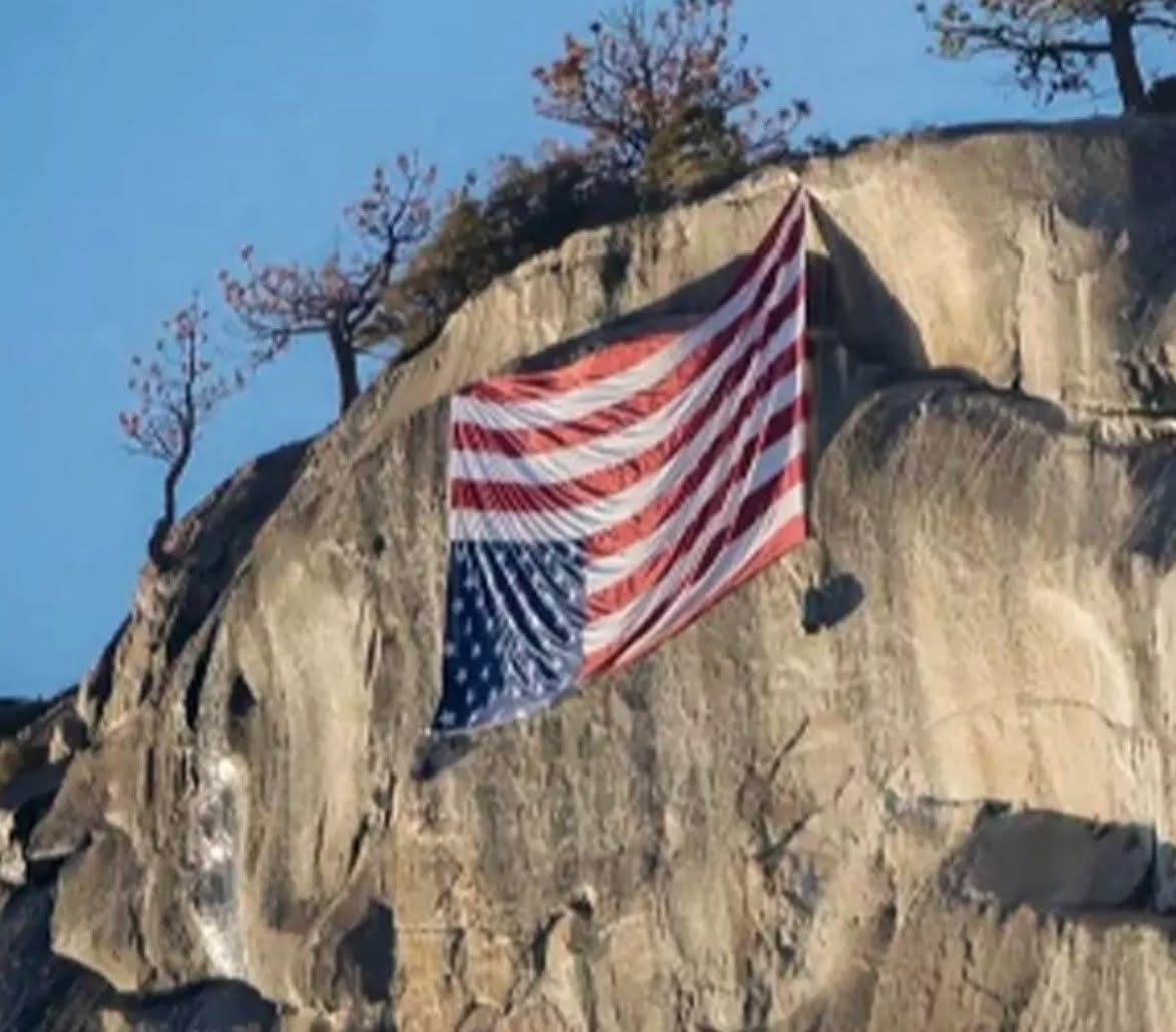 US flag hung upside down in Yosemite as sign of “distress” - Weveryday ...