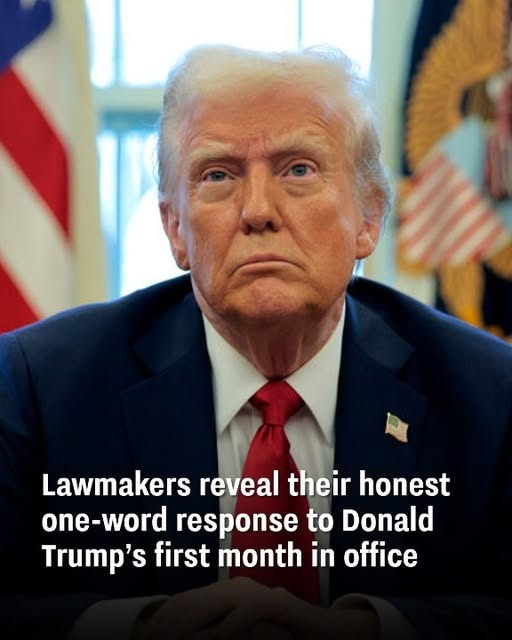 Lawmakers reveal their honest one-word response to Donald Trumps first ...