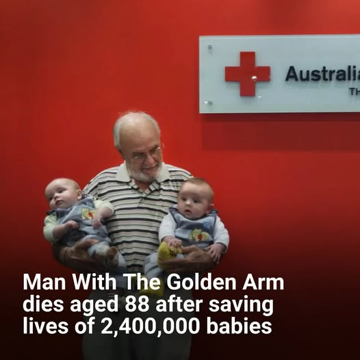 Man With The Golden Arm dies aged 88 after saving lives of 2,400,000 ...