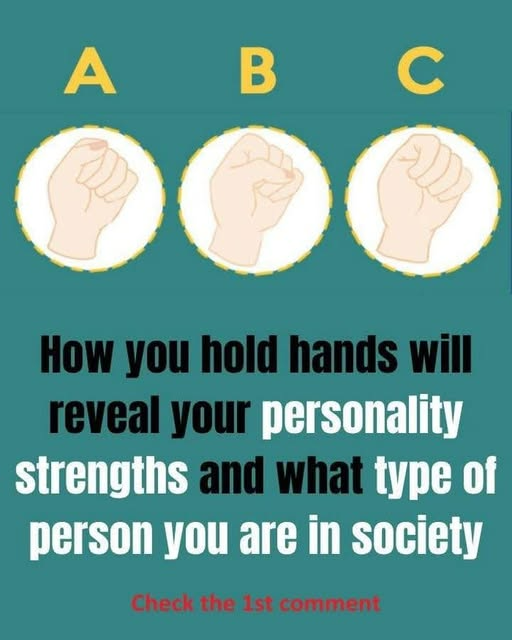 Take 3 seconds to look closely at your hands: How you hold hands will ...