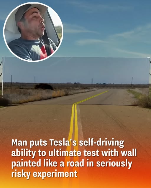 Man puts Tesla’s self-driving ability to ultimate test with wall ...