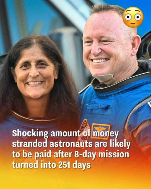 Stranded astronauts to be paid a shocking amount after 8-day mission ...