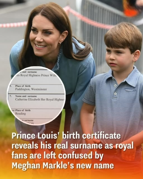 Prince Louis' birth certificate reveals his real surname as royal fans ...