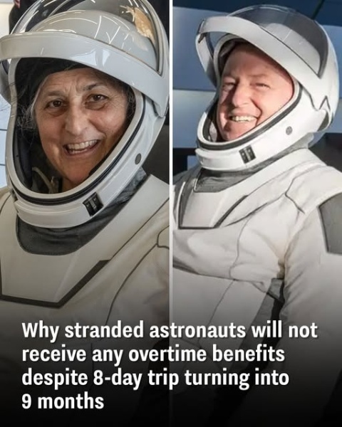 No Extra Pay for Stranded Astronauts Despite Mission Extending from 8 ...