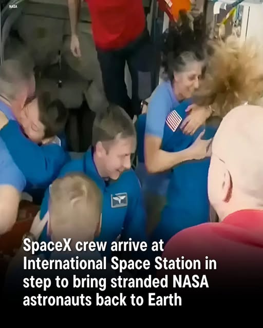 SpaceX crew arrive at International Space Station in step to bring stranded NASA astronauts back ...