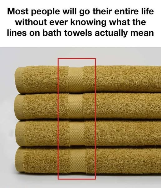 The real purpose of those mysterious lines on towels - Weveryday Stories