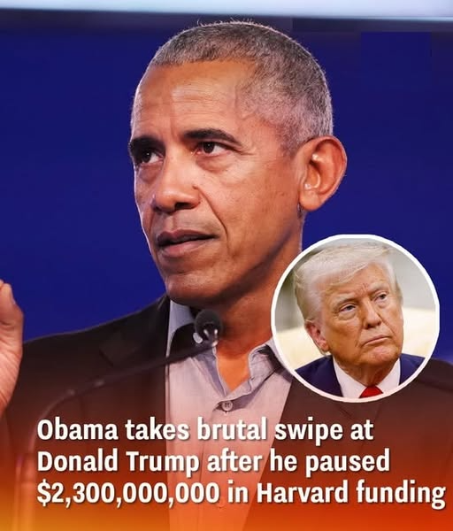 Obama takes at Donald Trump after he paused $2,300,000,000 in Harvard ...