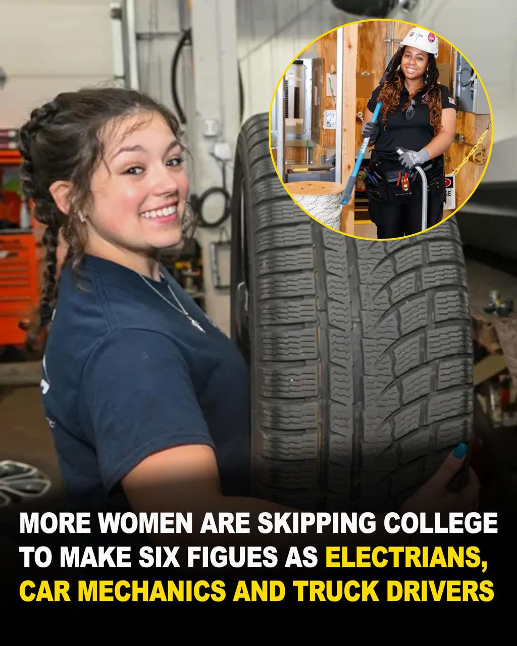 Growing Number of Women Turn to Trades Like Electrician, Mechanic, and ...