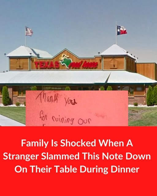 Family Is Shocked When A Stranger Slammed This Note Down On Their Table ...
