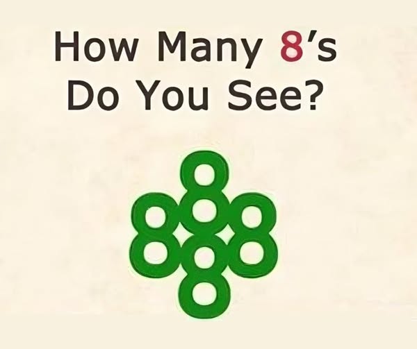Are you able to spot all nine number 8s in this puzzle? - Weveryday Stories
