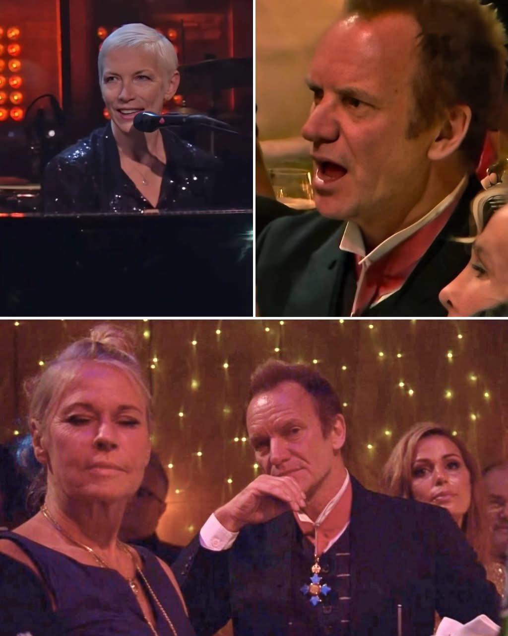 Sting is left in awe as Annie Lennox delivers an emotional rendition of ...
