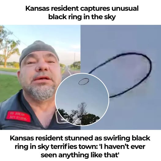 Kansas resident stunned as swirling black ring in sky terrifies town ...