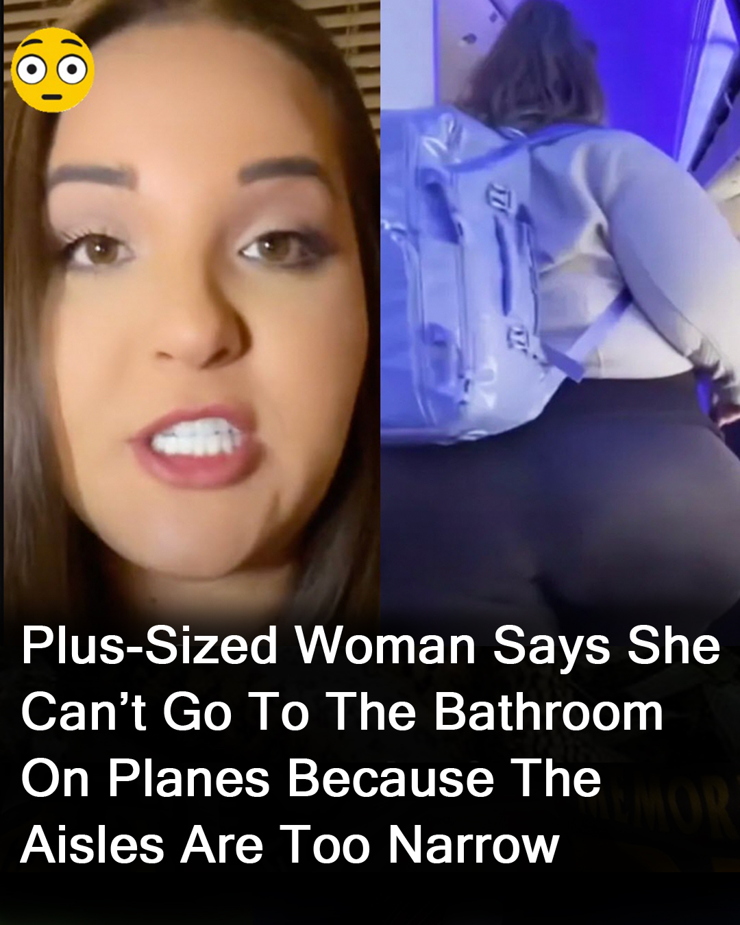 Plus-size influencer gains attention after struggle in airplane bathroom - Weveryday Stories