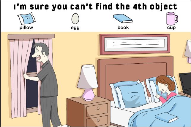Can you find the four hidden objects? - Weveryday Stories