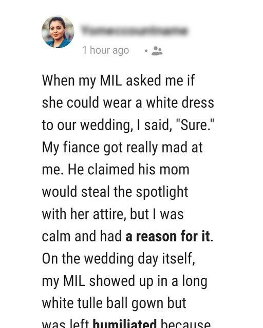 Things Got Ugly When Her Mother-In-Law Wore A White Dress At The ...