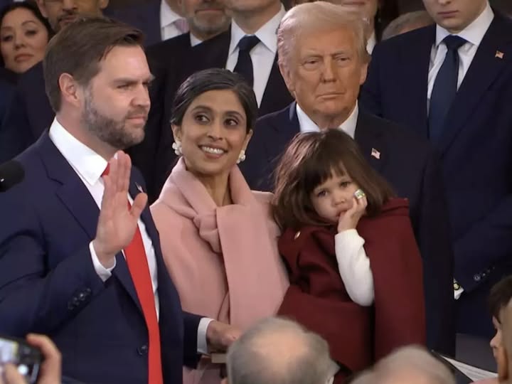 JD Vance’s daughter grabs attention at the inauguration after viewers ...