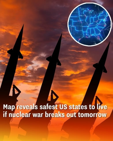 Map reveals safest US states to live if nuclear war breaks out tomorrow ...