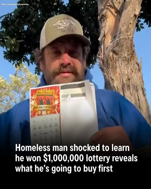 Homeless man sh0cked to learn he won $1,000,000 lottery reveals what he ...