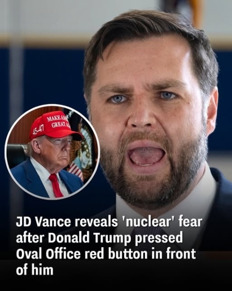 After seeing Donald Trump press the red button in the Oval Office, JD ...