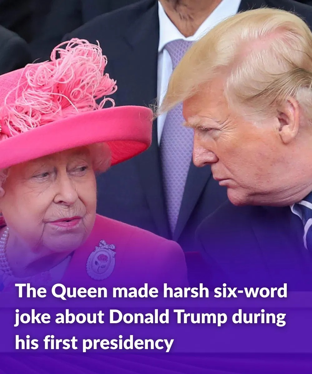 A sharp six-word quip about Donald Trump came from the Queen during his ...