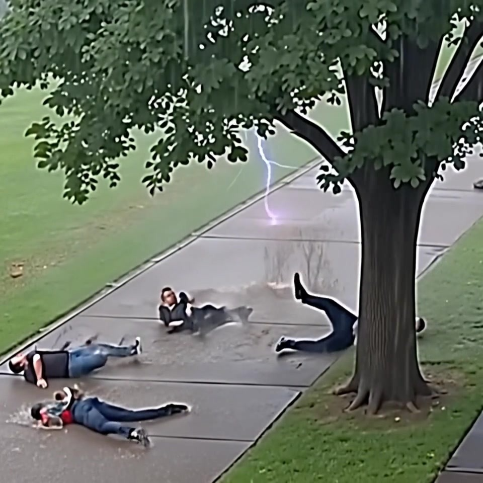 Lightning strikes four men standing under tree in a Gurgaon park, all ...