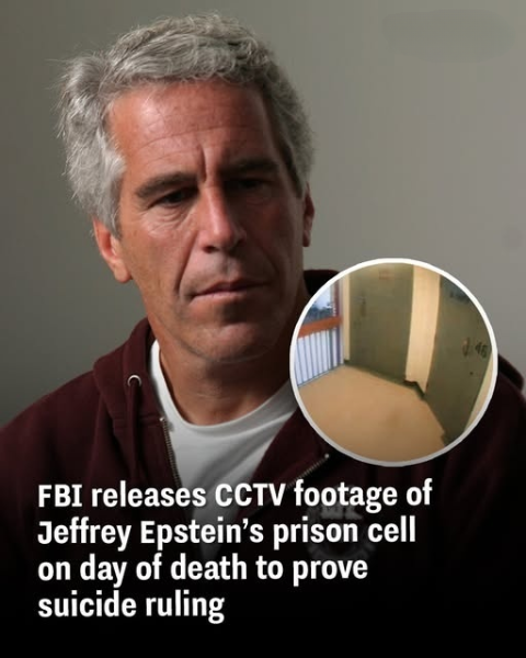 FBI releases CCTV footage of Jeffrey Epstein’s prison cell on day of ...