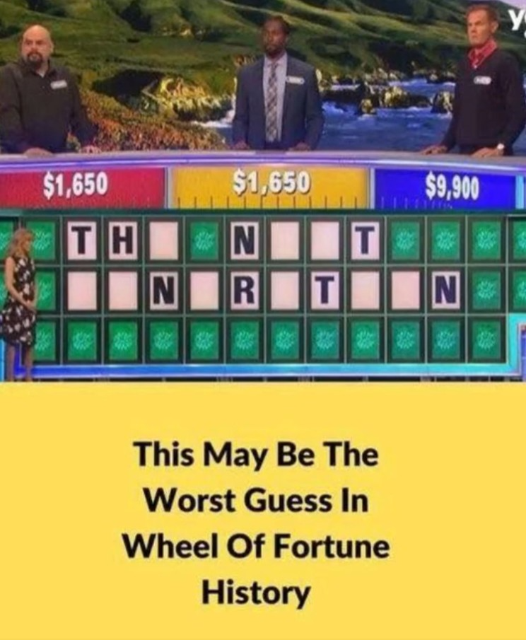 Most likely the worst guess in Wheel of Fortune history is… - Weveryday ...