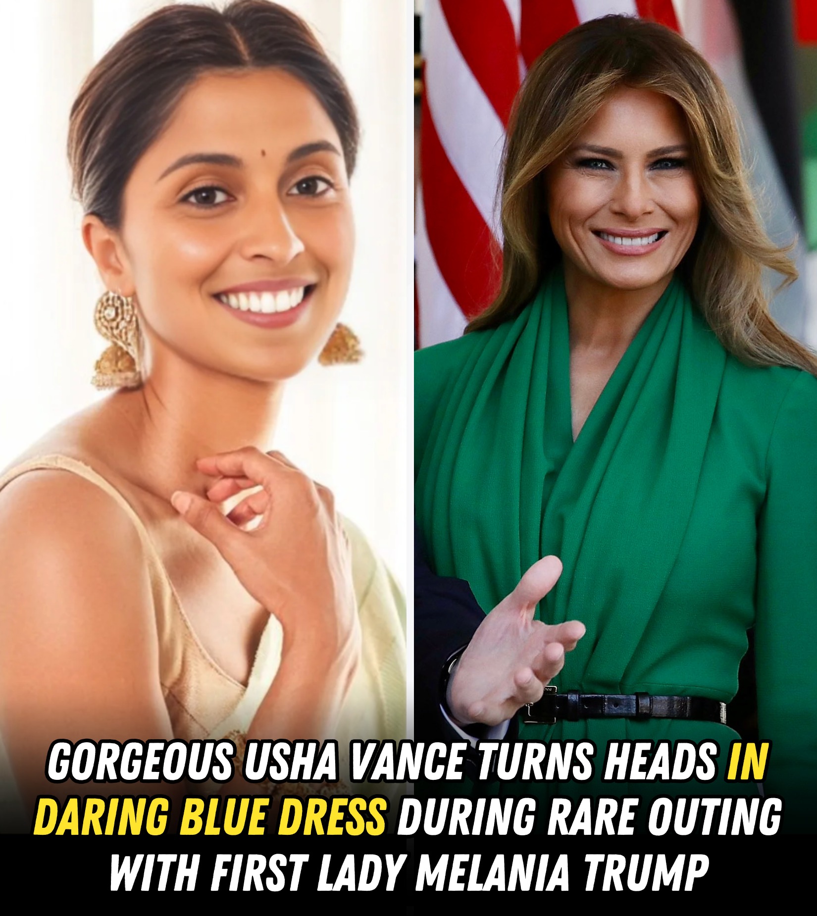 Usha Vance turns heads in daring blue dress during rare outing with ...