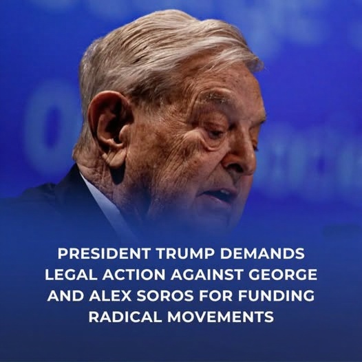 President Trump Demands Legal Action Against George and Alex Soros For ...