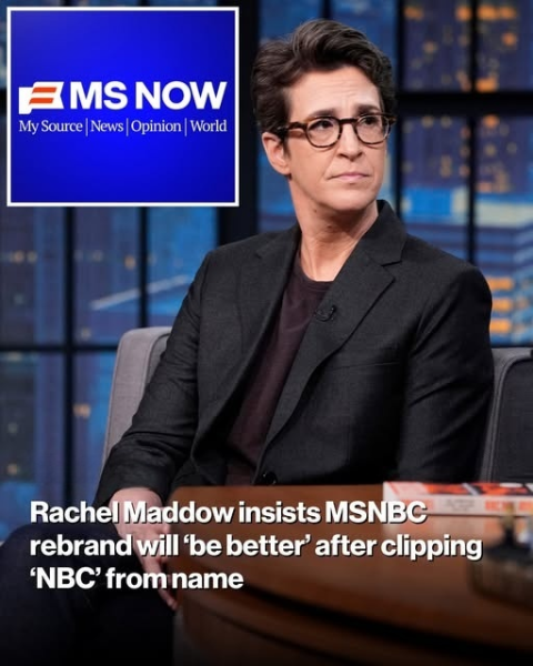 Rachel Maddow insists MSNBC rebrand will ‘be better’ after clipping ...