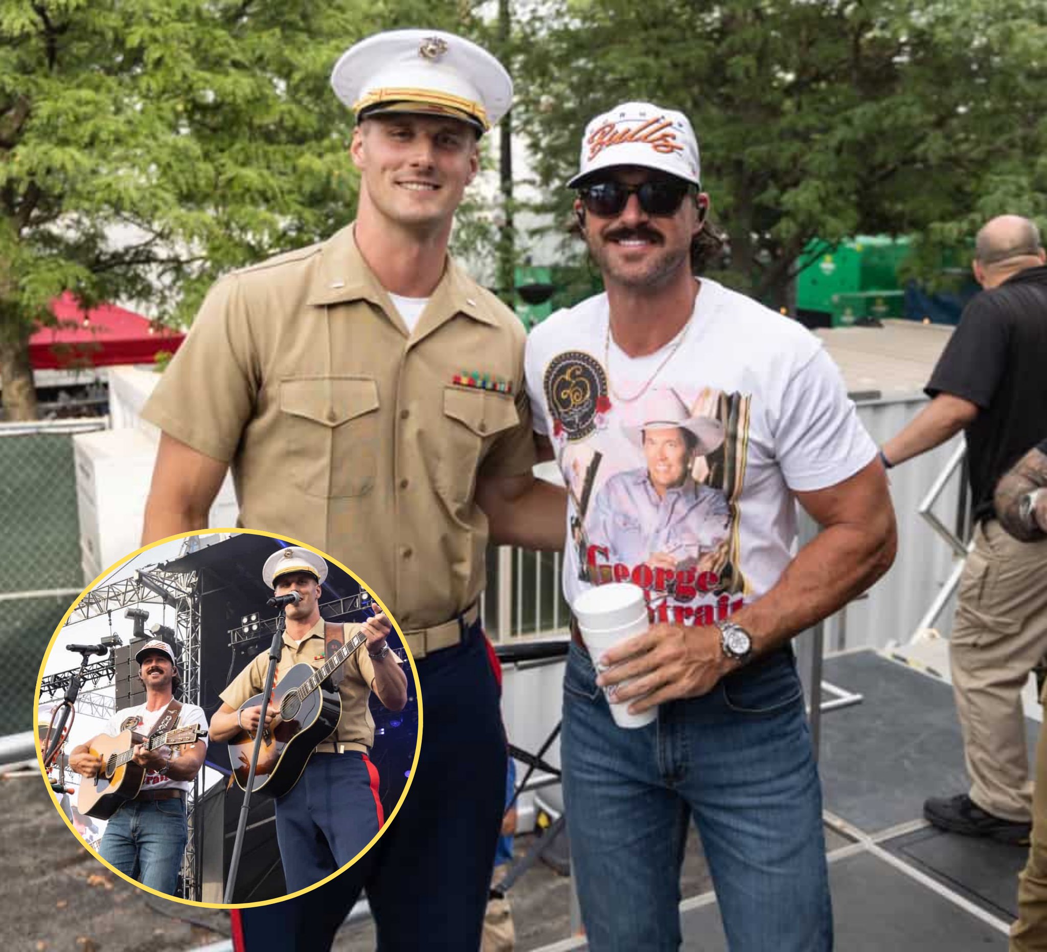 A U.S. Marine just stunned thousands by out-singing Riley Green live ...