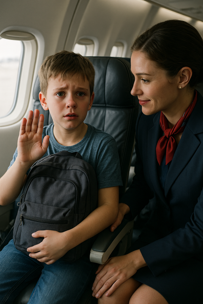 On the Plane, a Little Boy Made a Strange Gesture—The Flight Attendant ...