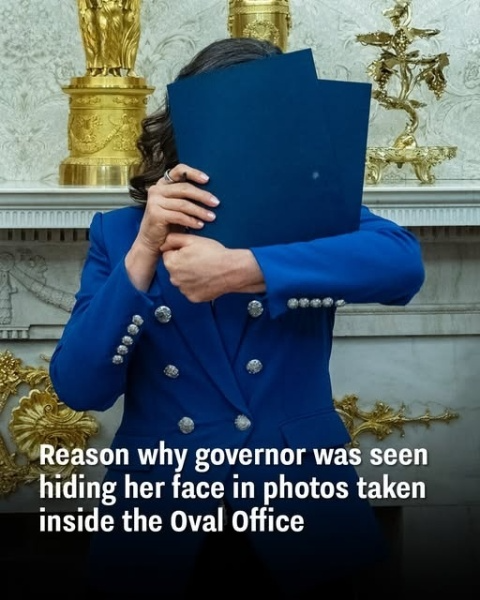 Why the Governor Hid Her Face in Photos Taken in the Oval Office ...