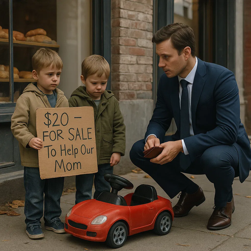 Billionaire Spots Twin Boys Selling Toy Car to Help Mom — His Next Move ...
