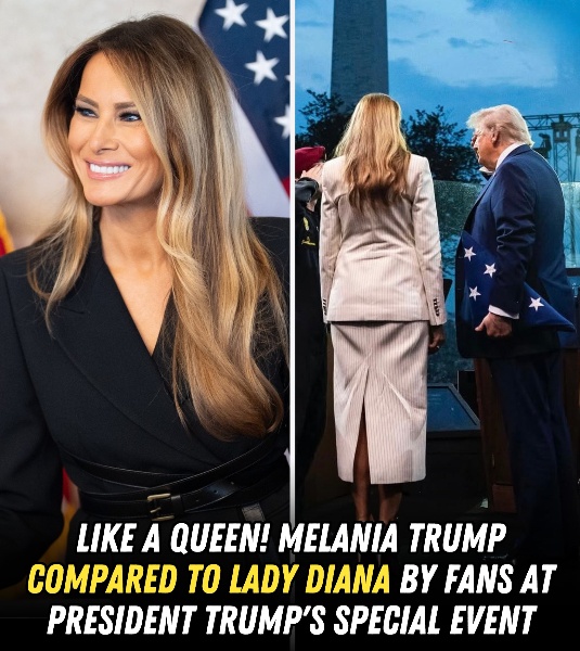 Melania Trump draws comparisons to Princess Diana with her striking ...