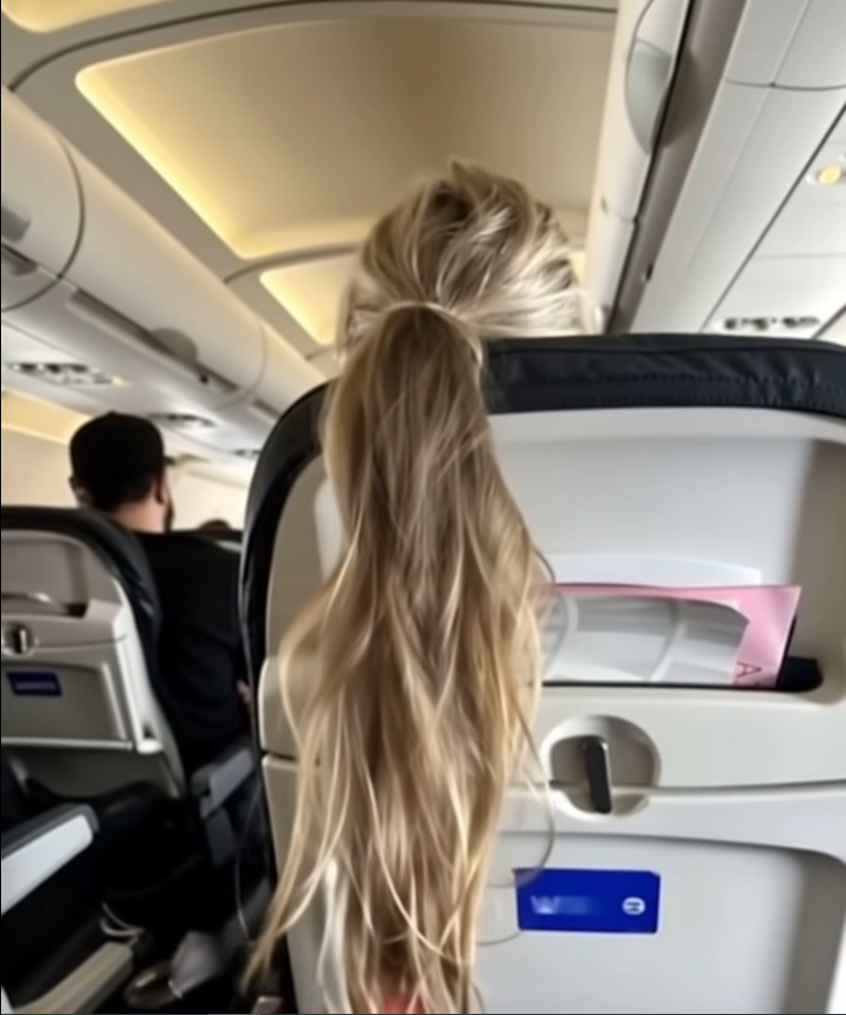 She draped her hair over my seat during the flight — so I came up with ...