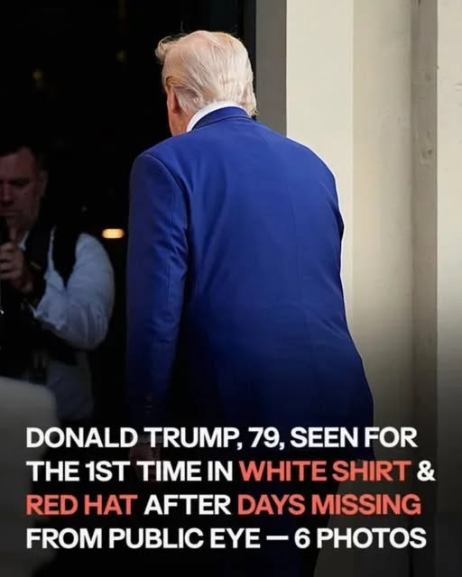 Donald Trump, 79, Seen for the First Time in White Shirt and Red Hat ...