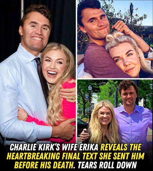 The final heart-wrenching text Erika Kirk sent Charlie before his death ...