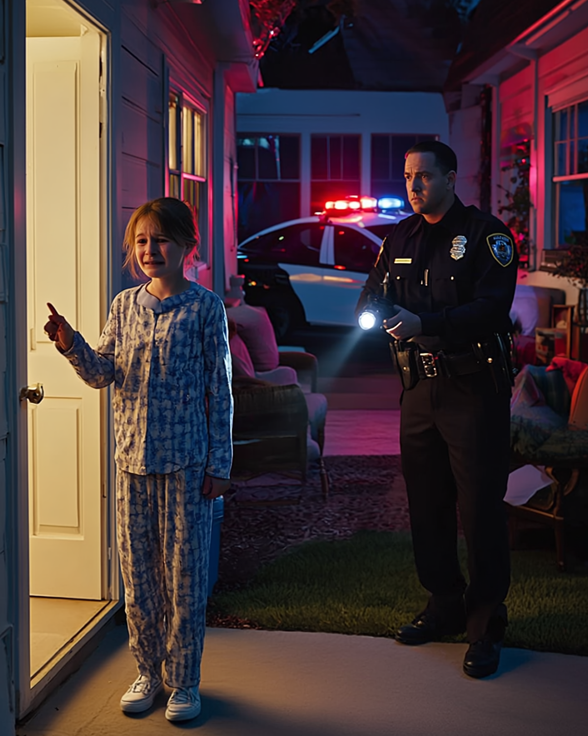 Late one night, a frightened girl called the police because her parents ...