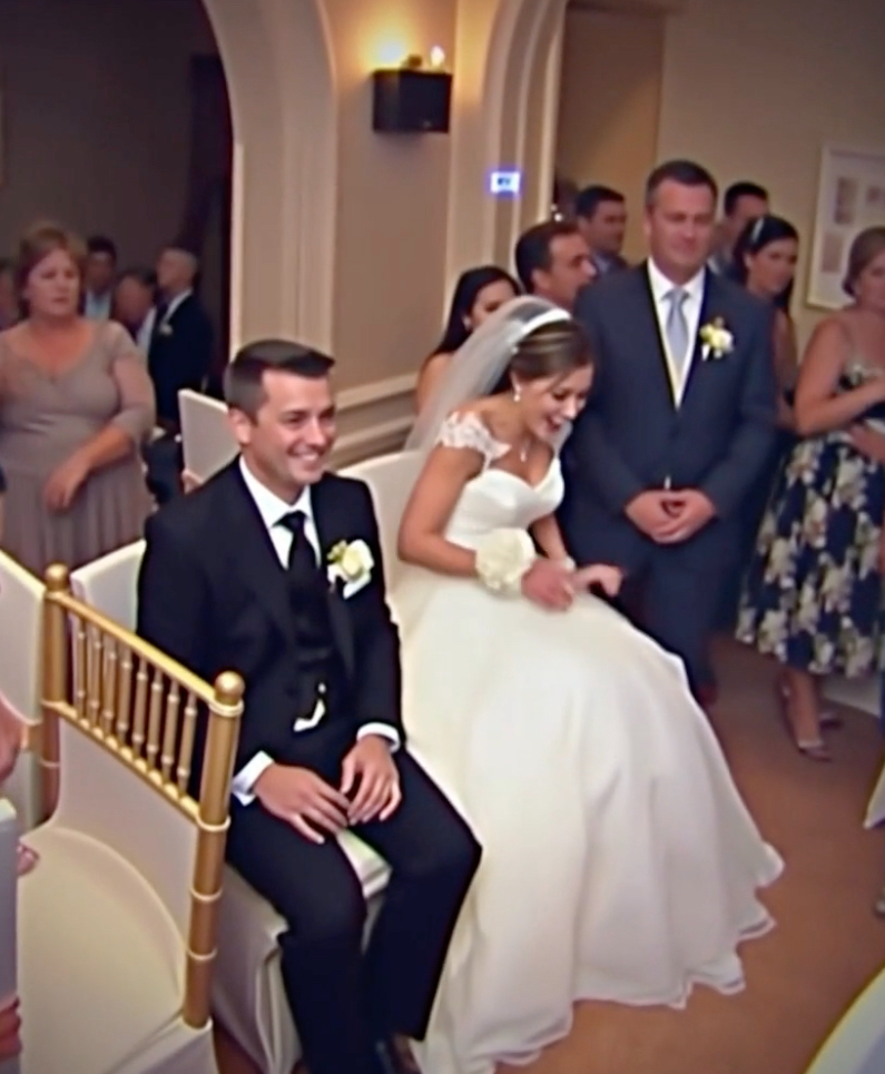 At the wedding, something started moving under the bride’s dress! The ...