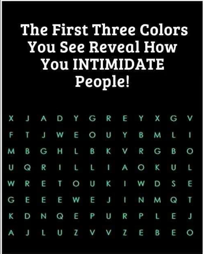 The first color your eyes catch can tell you more than expected ...
