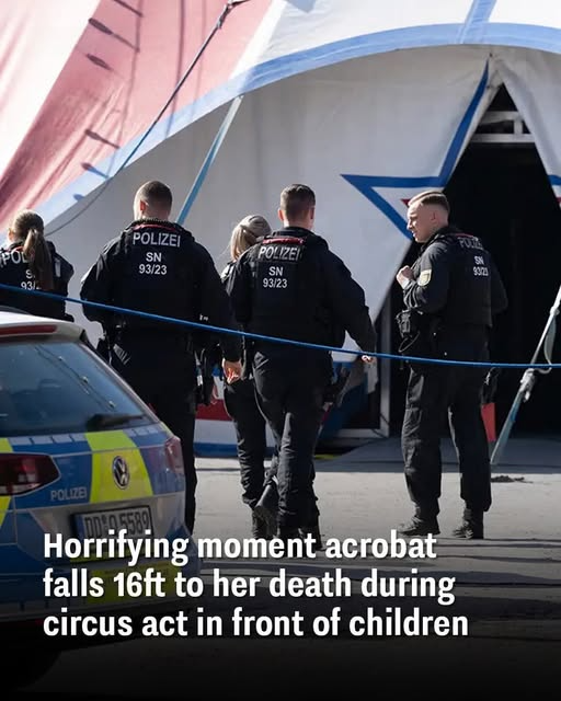 Horrifying moment acrobat falls 16ft to her death during circus act in ...