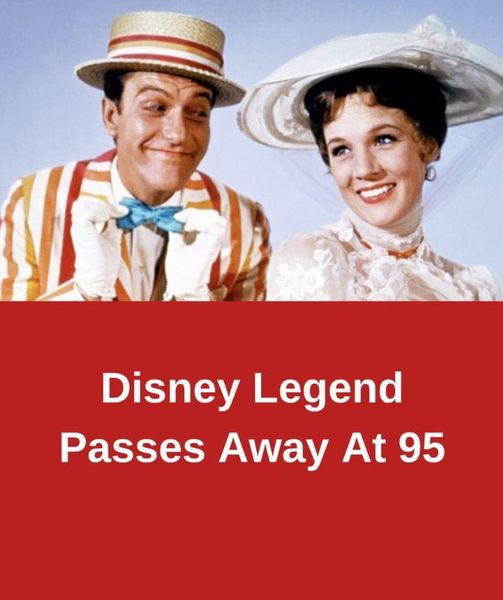 Beloved Disney Legend Dies Peacefully at 95 - Weveryday Stories