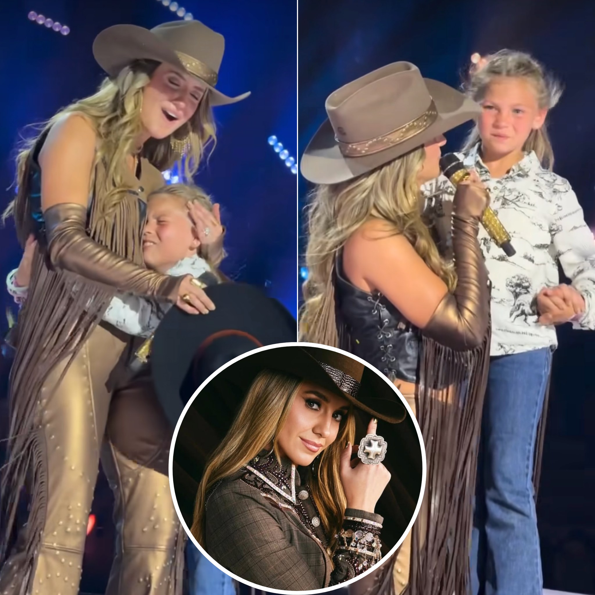 Lainey Wilson Gets Emotional While Crowning a Shy Little Girl ‘Cowgirl ...