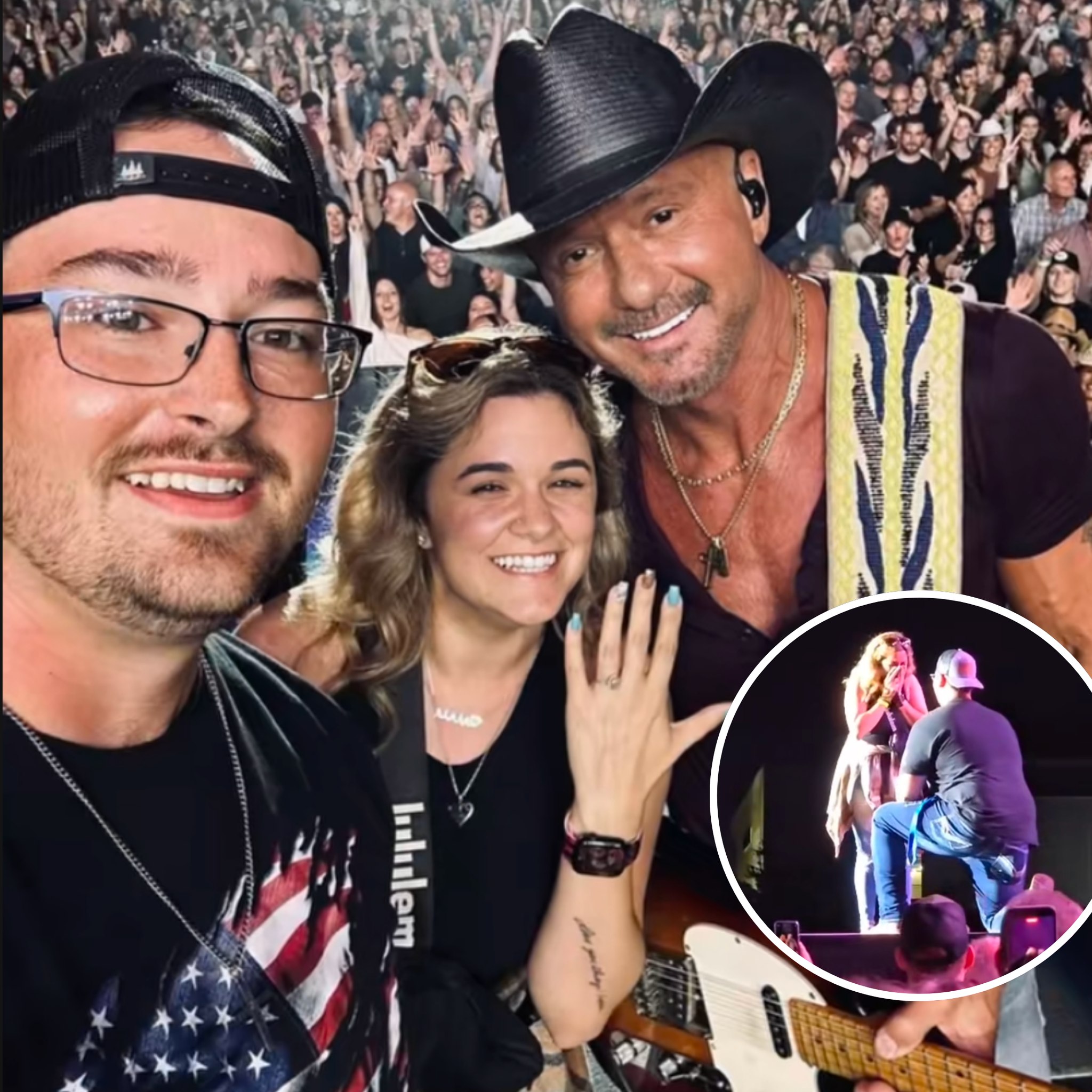 Audience in Awe as Young Couple Gets Engaged on Stage With Tim McGraw’s ...
