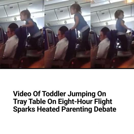 Video Of Toddler Jumping On Tray Table On Eight-Hour Flight Sparks ...