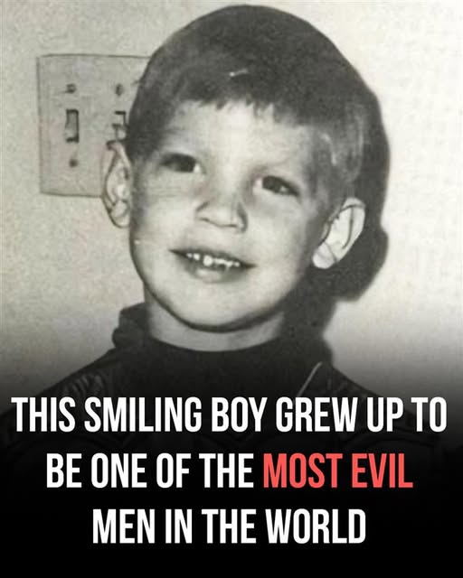 This smiling boy grew up to be one of the most evil men on earth ...